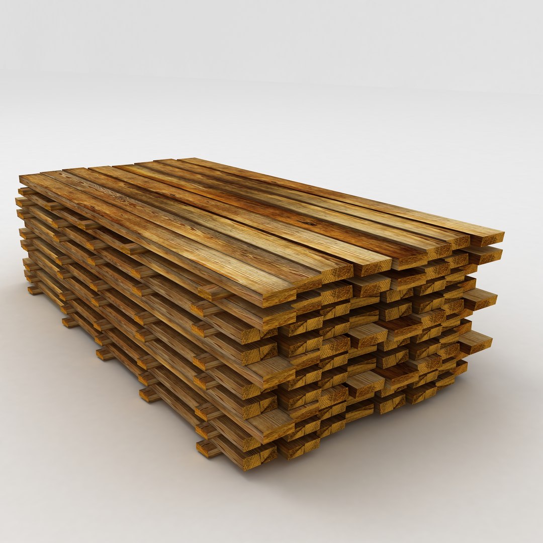 Wooden Boards Stack 3D model - TurboSquid 1959990