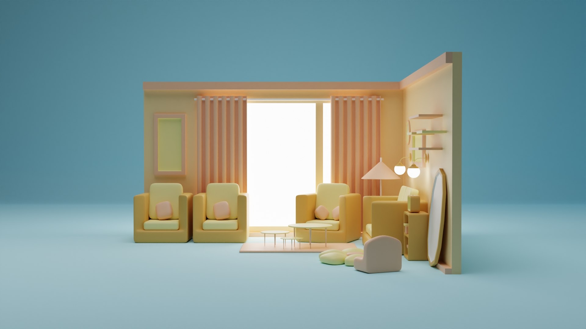 Living Room Scene Models Pack Model - TurboSquid 2055924