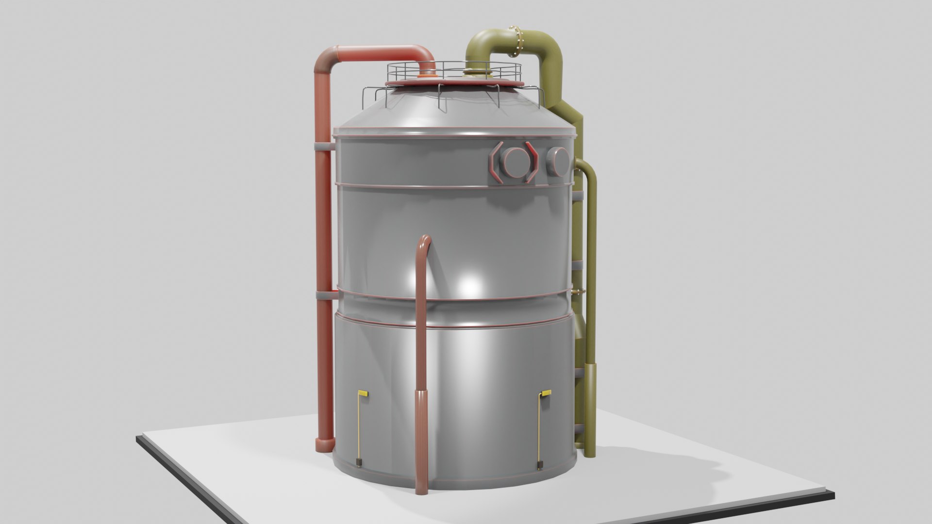 Low-Poly Industrial Storage Tank Model - TurboSquid 2037232