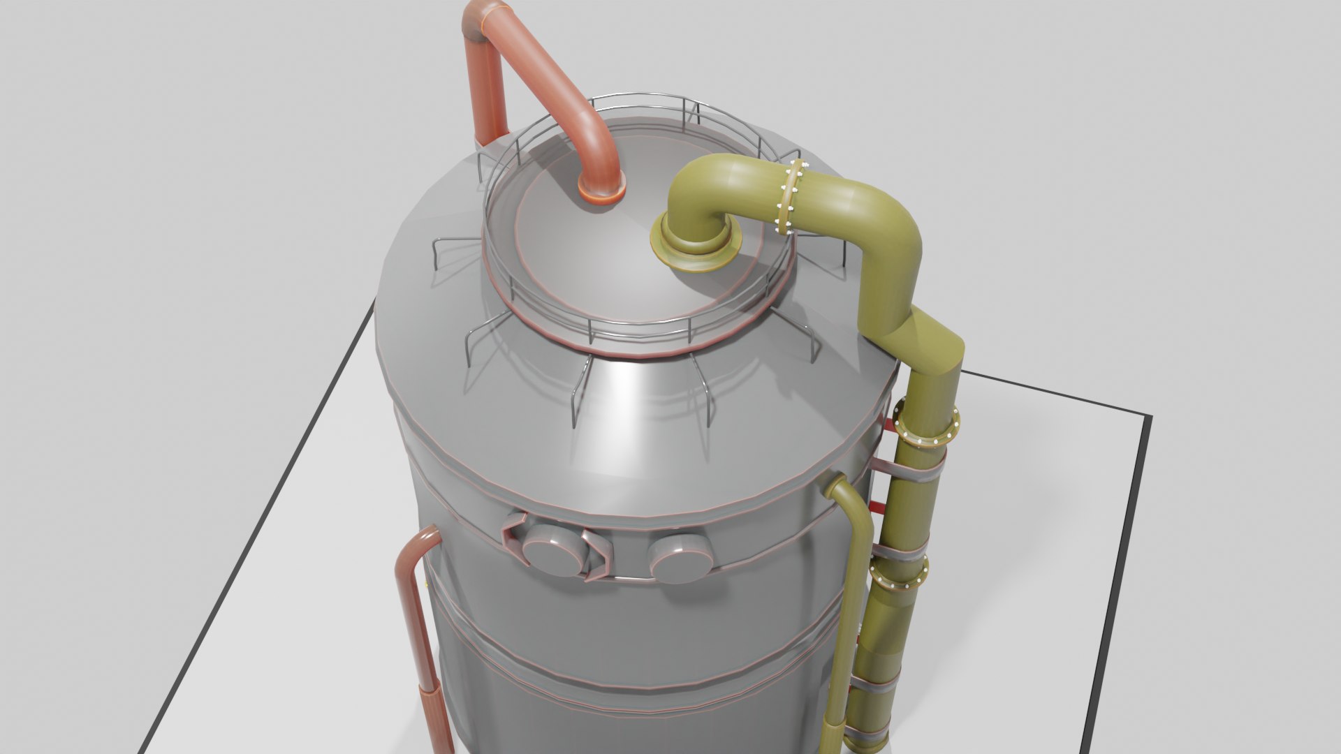Low-Poly Industrial Storage Tank Model - TurboSquid 2037232