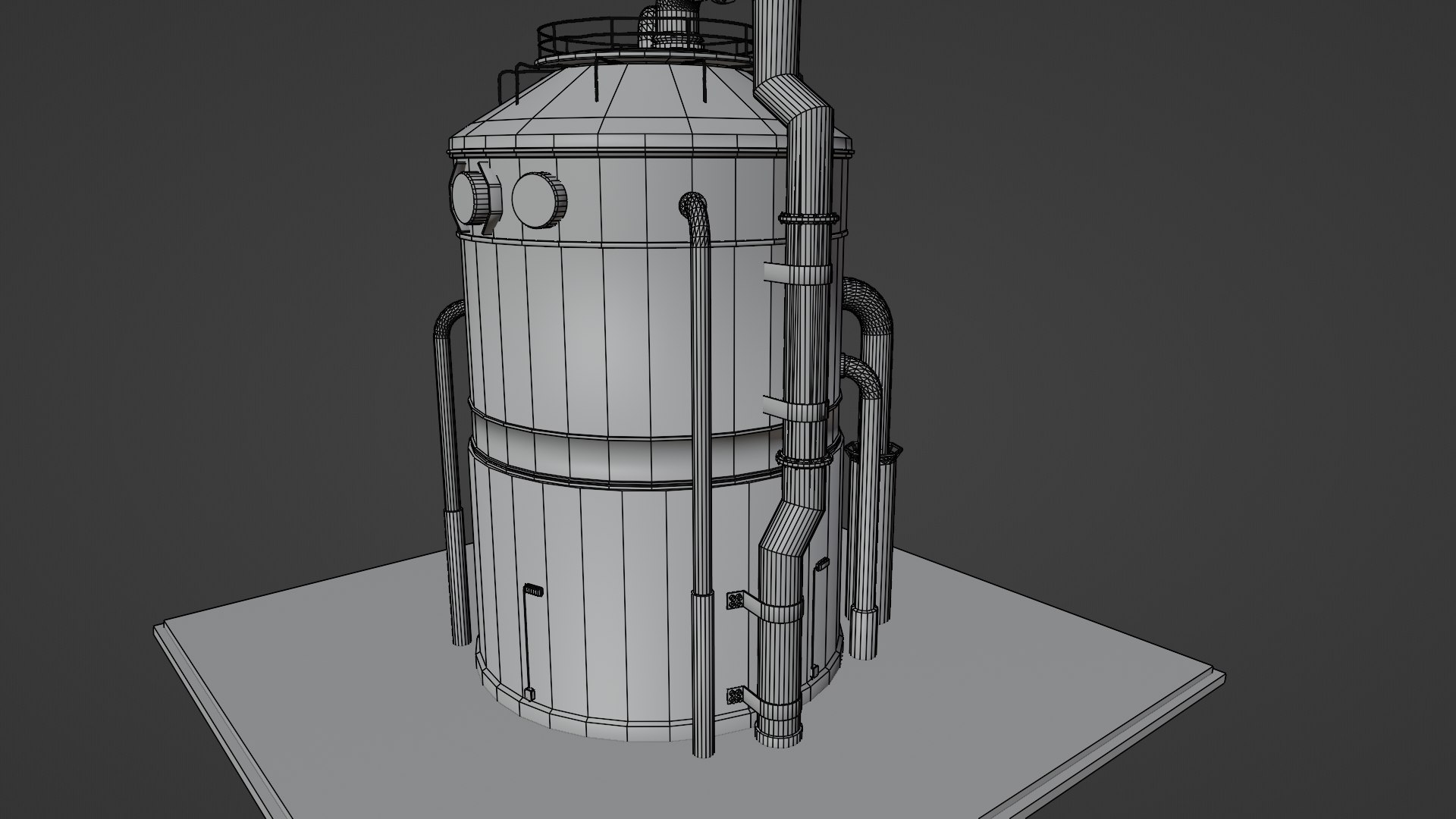 Low-Poly Industrial Storage Tank Model - TurboSquid 2037232