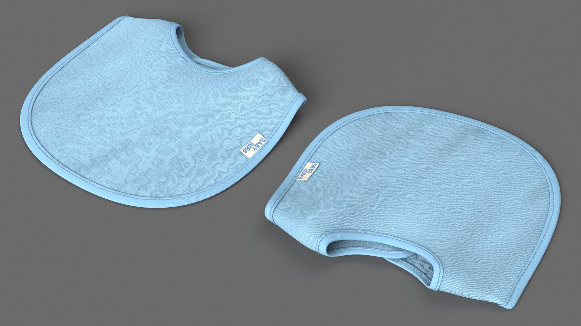 3D Blue Baby Bib - TurboSquid 2113801