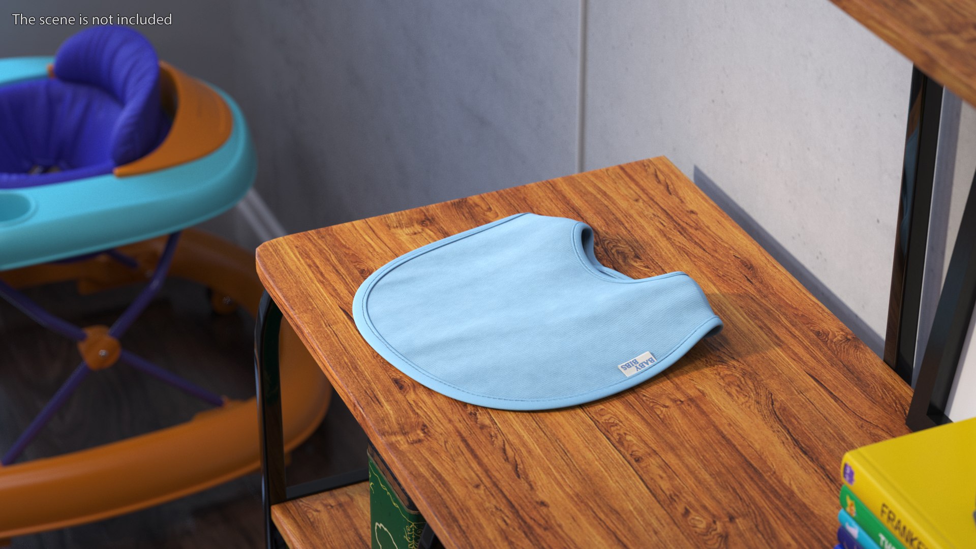 3D Blue Baby Bib - TurboSquid 2113801