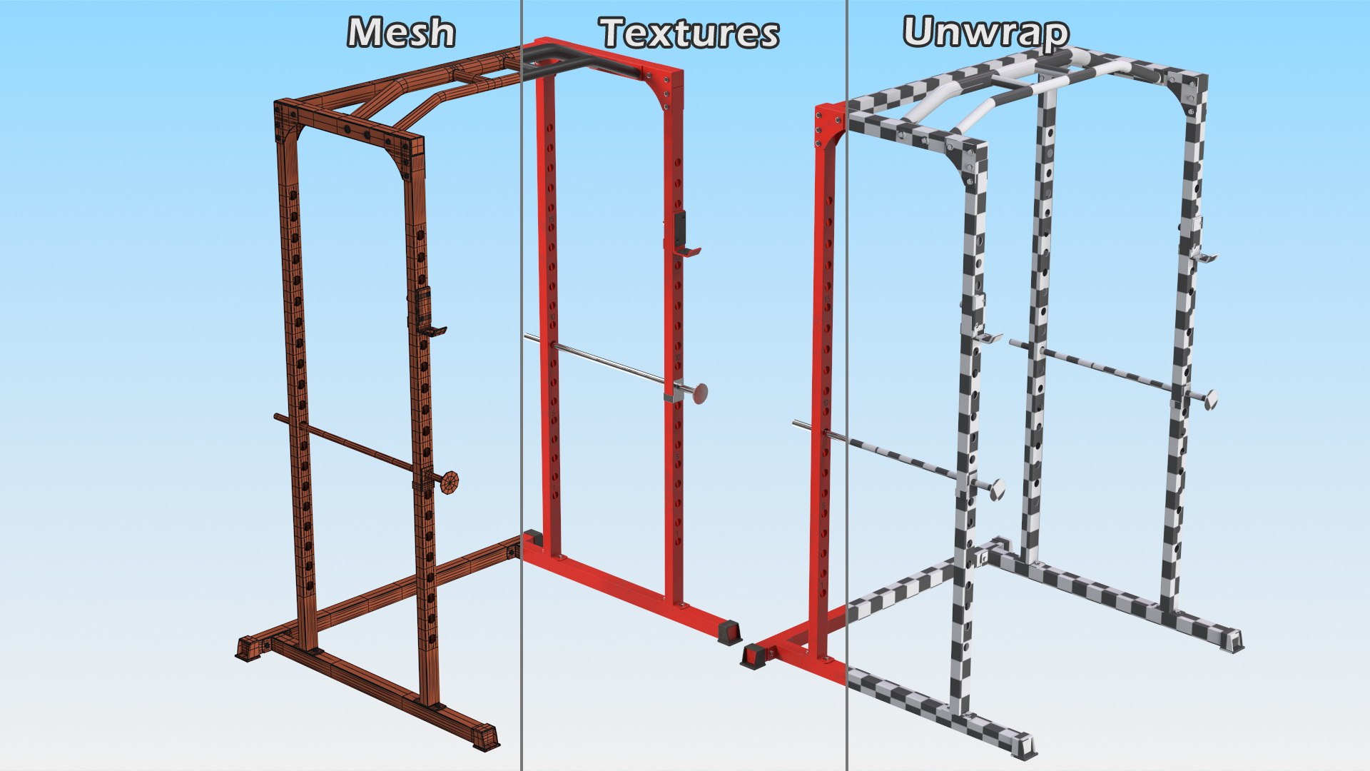3D Power Rack Red - TurboSquid 1820913