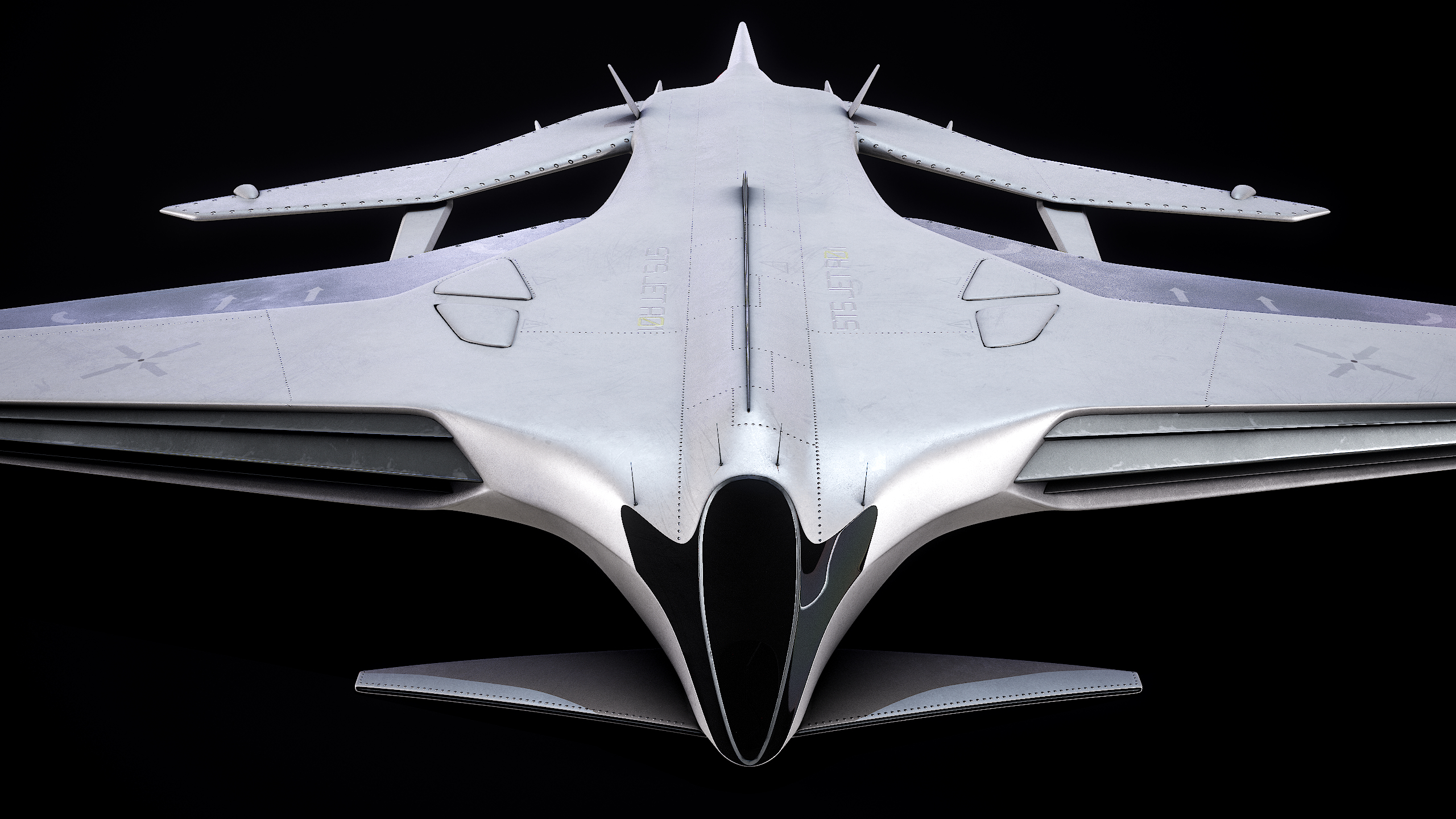 Sci-Fi Futuristic Manta Plane Concept PBR 3D - TurboSquid 1724536