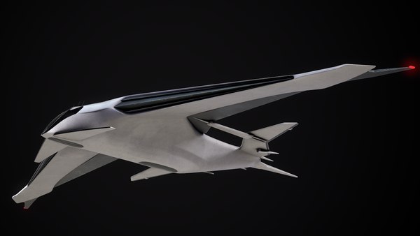 Sci-Fi Futuristic Manta Plane Concept PBR 3D - TurboSquid 1724536