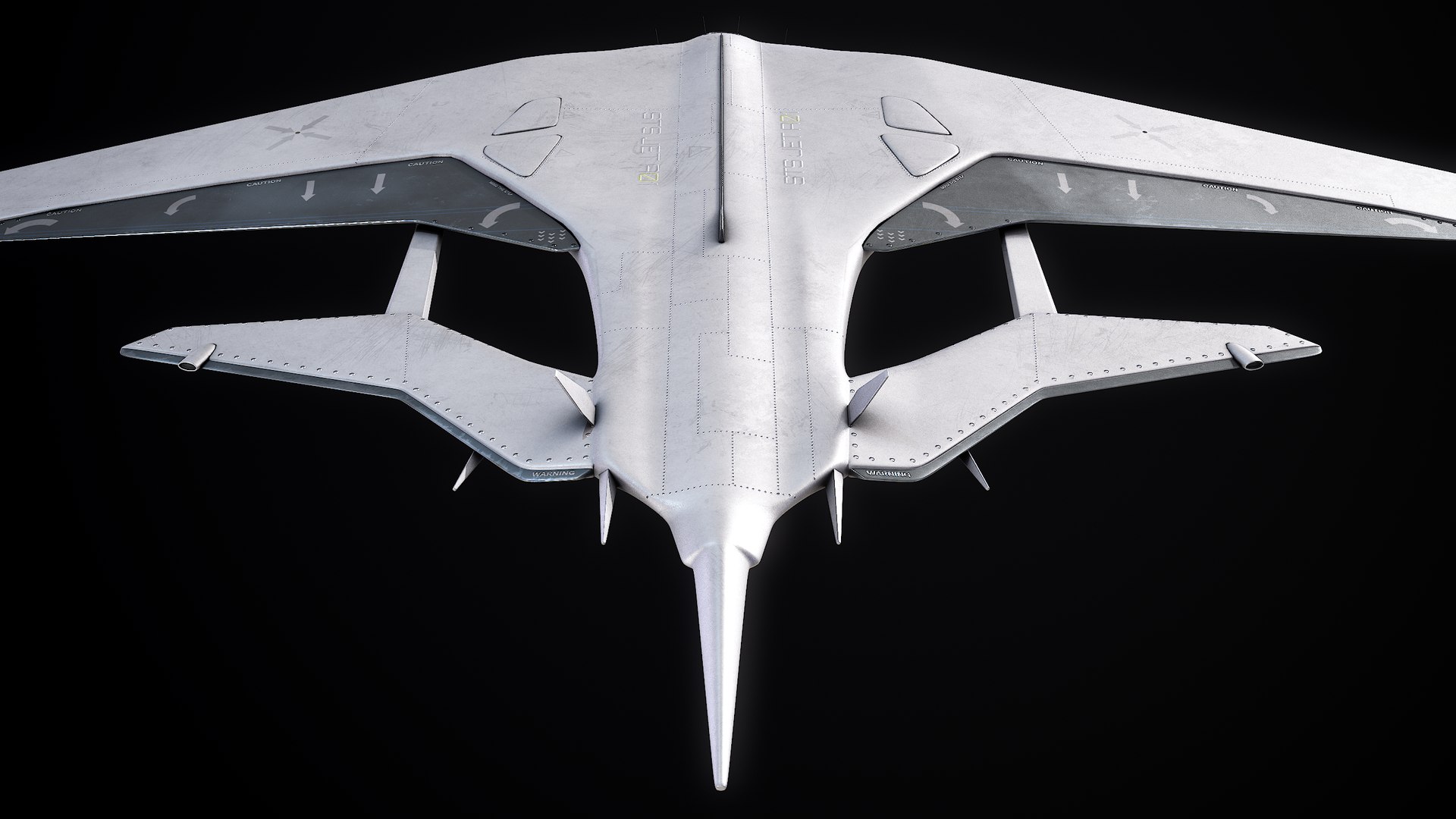 Sci-Fi Futuristic Manta Plane Concept PBR 3D - TurboSquid 1724536