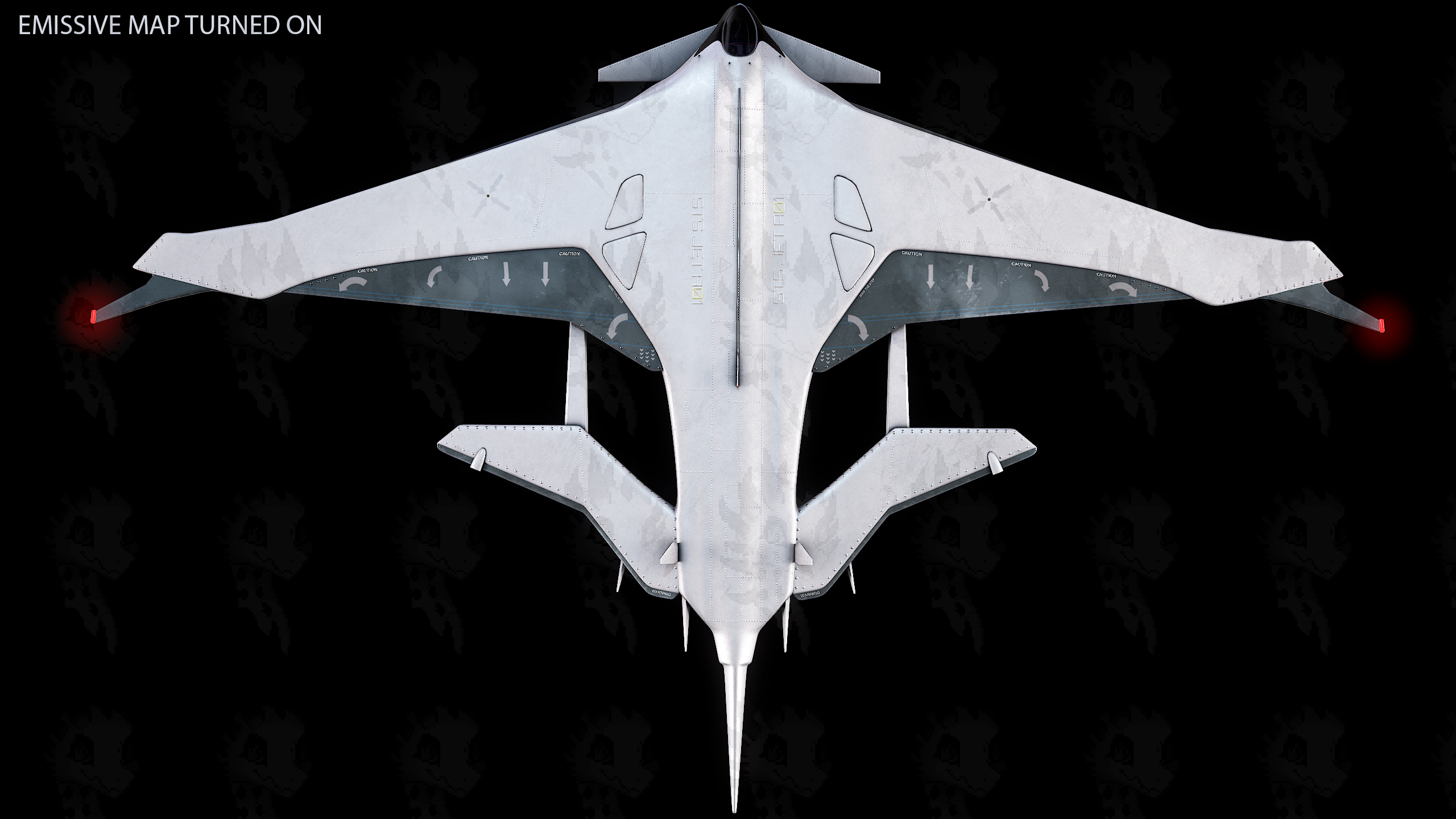 Sci-Fi Futuristic Manta Plane Concept PBR 3D - TurboSquid 1724536