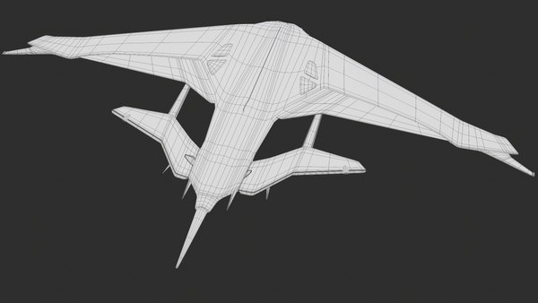 Sci-Fi Futuristic Manta Plane Concept PBR 3D - TurboSquid 1724536