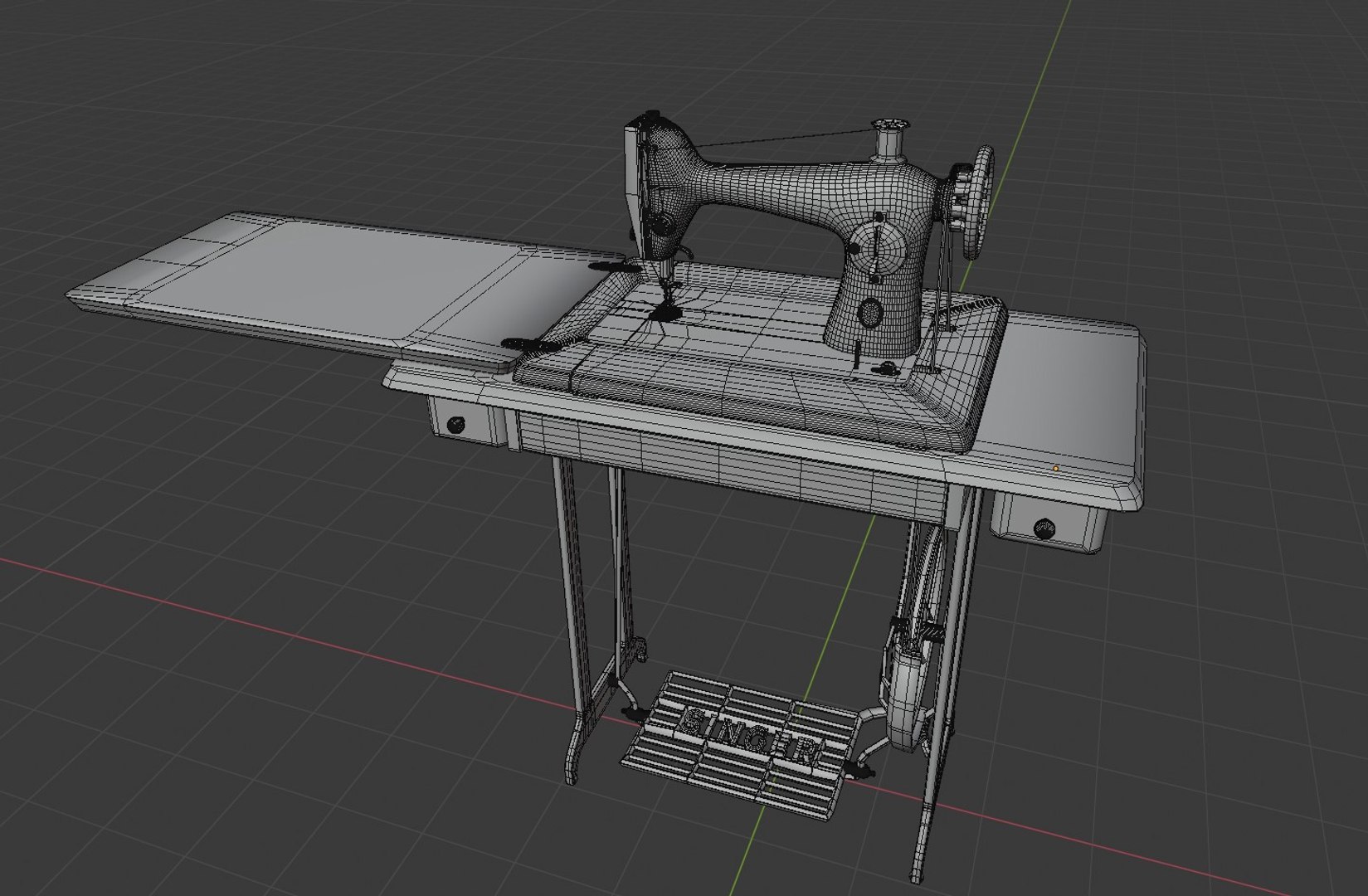 3D Retro Sewing Machine - TurboSquid 1428232