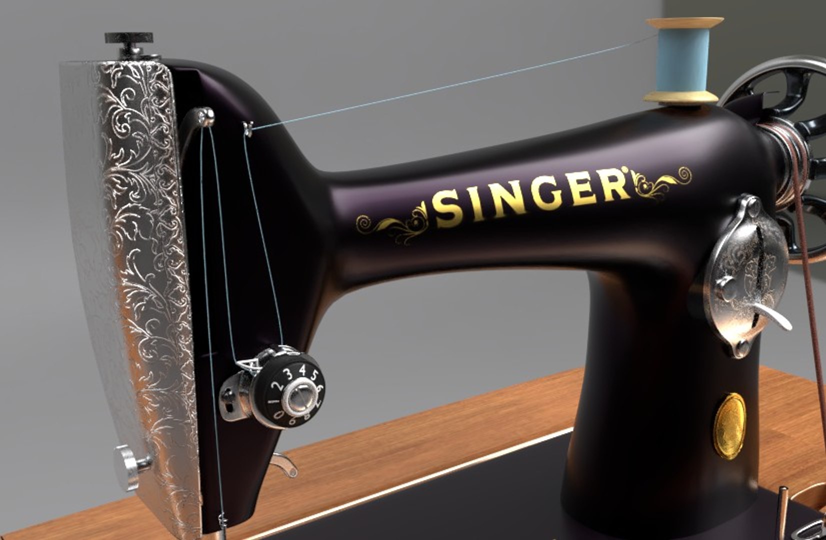 3D Retro Sewing Machine - TurboSquid 1428232