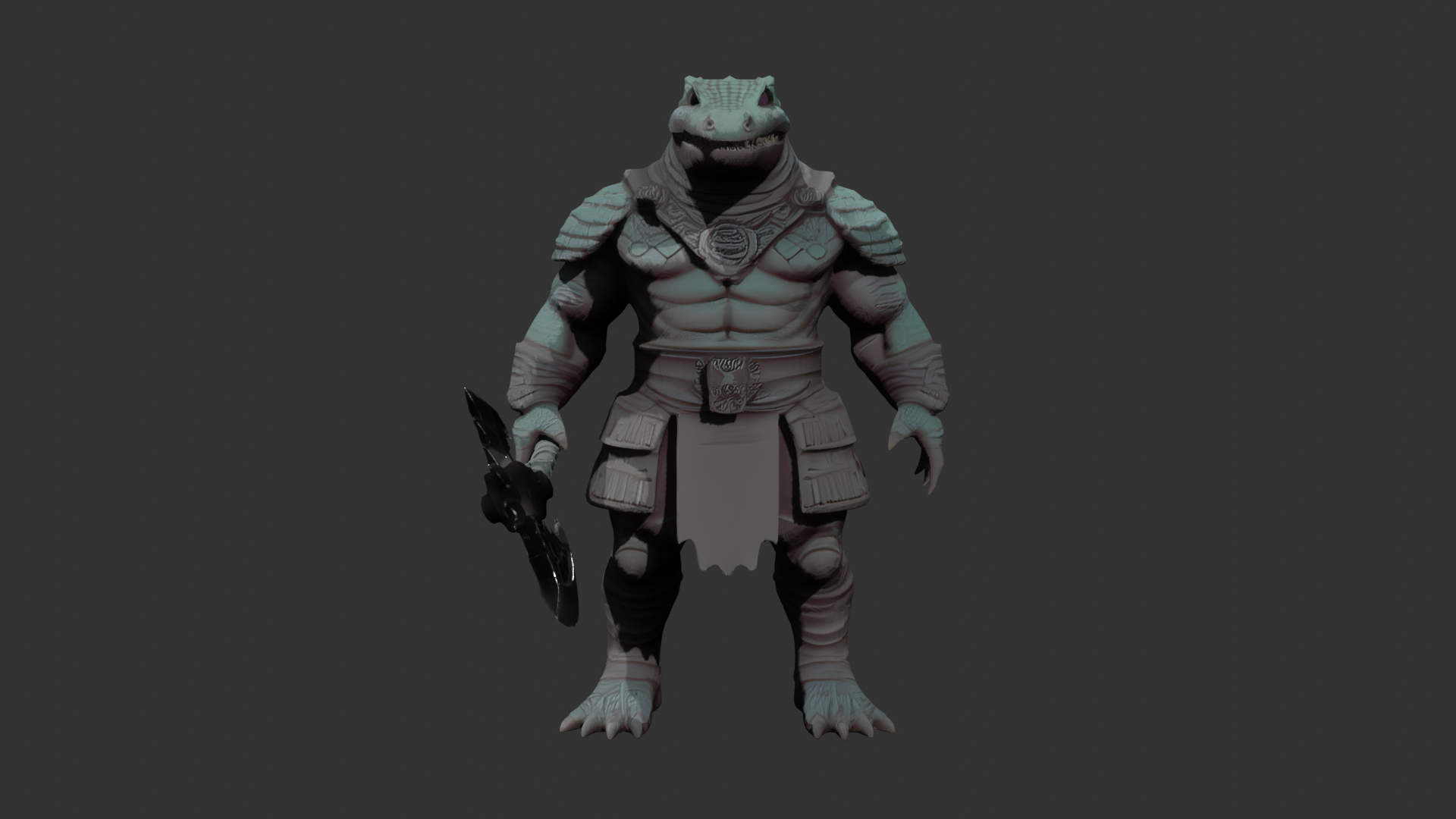 3D Crocodile Humanoid Blender Character Rig Model - TurboSquid 2332871