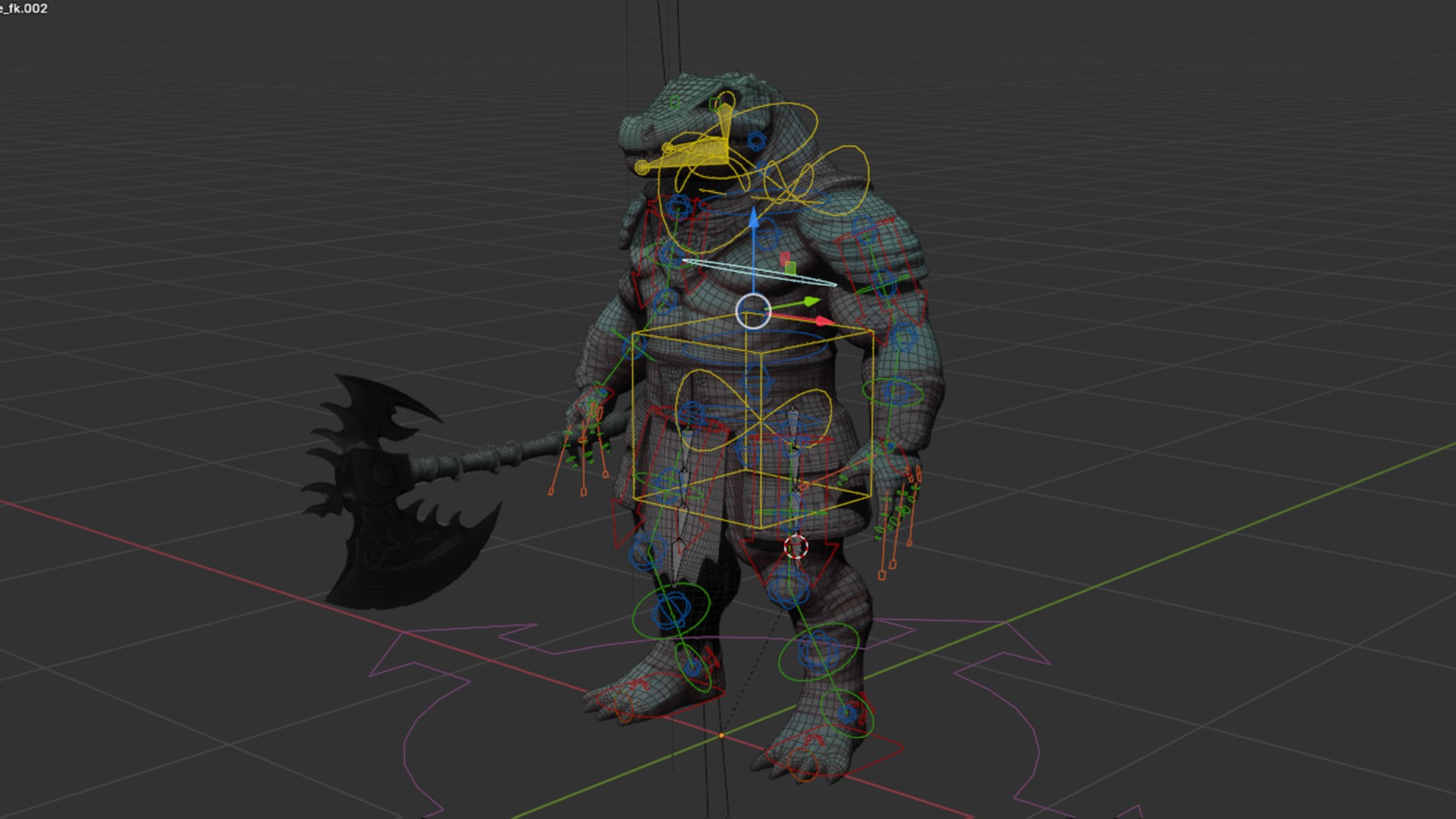 3D Crocodile Humanoid Blender Character Rig Model - TurboSquid 2332871