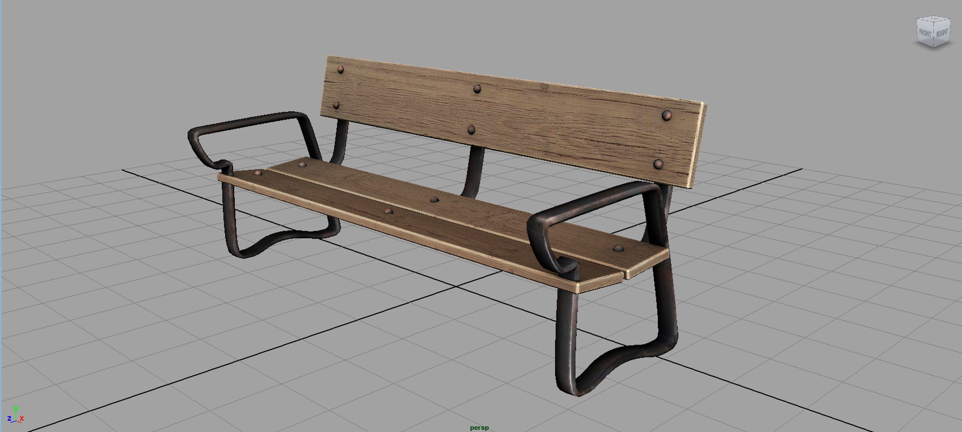 Wood bench 3D model - TurboSquid 1268373