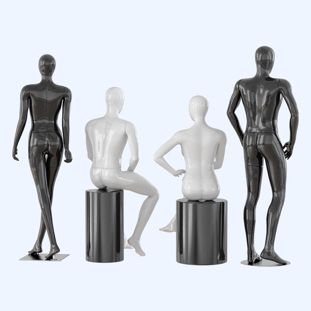 Faceless Mannequins Male Female Model - TurboSquid 1411960