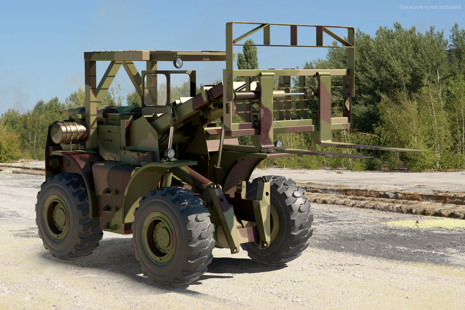 Terrain Military Forklift Camo 3D model - TurboSquid 1740660