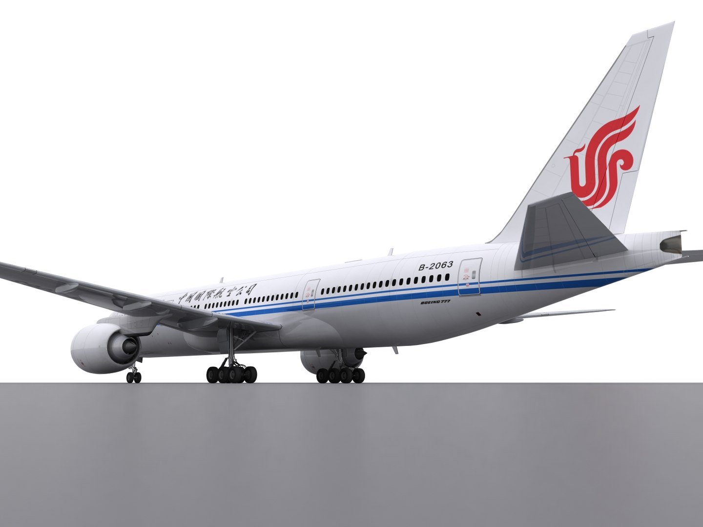 aircraft air china 3d model