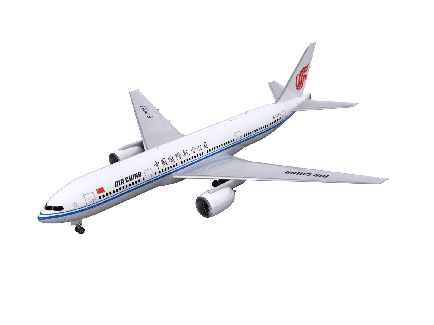 aircraft air china 3d model