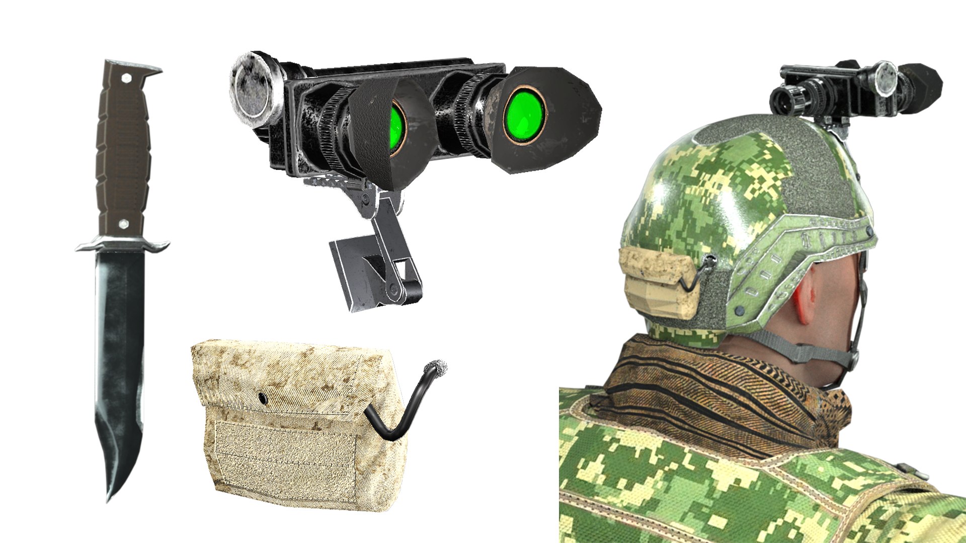 Realistic Rigged Army-D Character Man 3D Model Model - TurboSquid 2262585