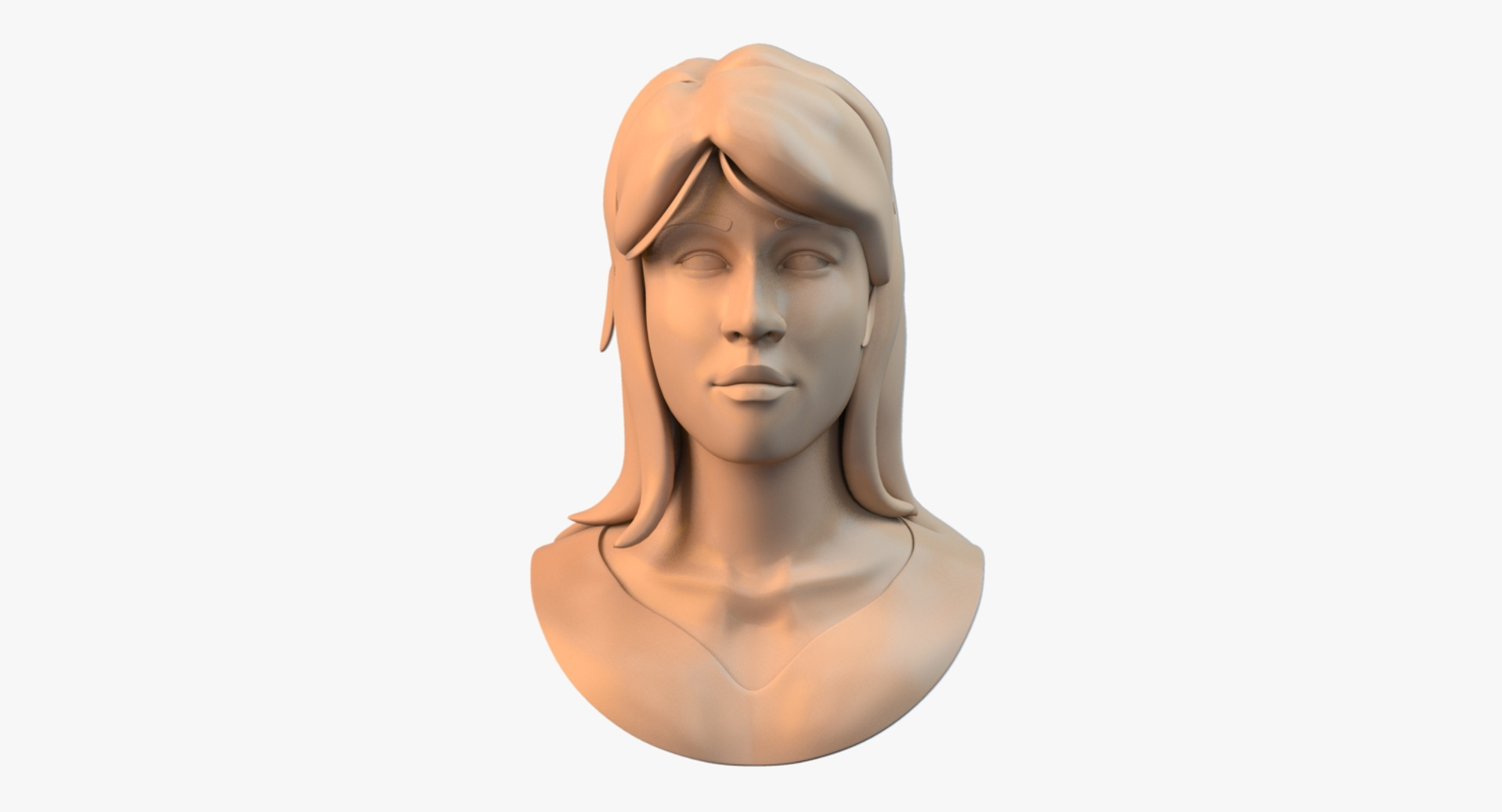 Female Face 3d Model