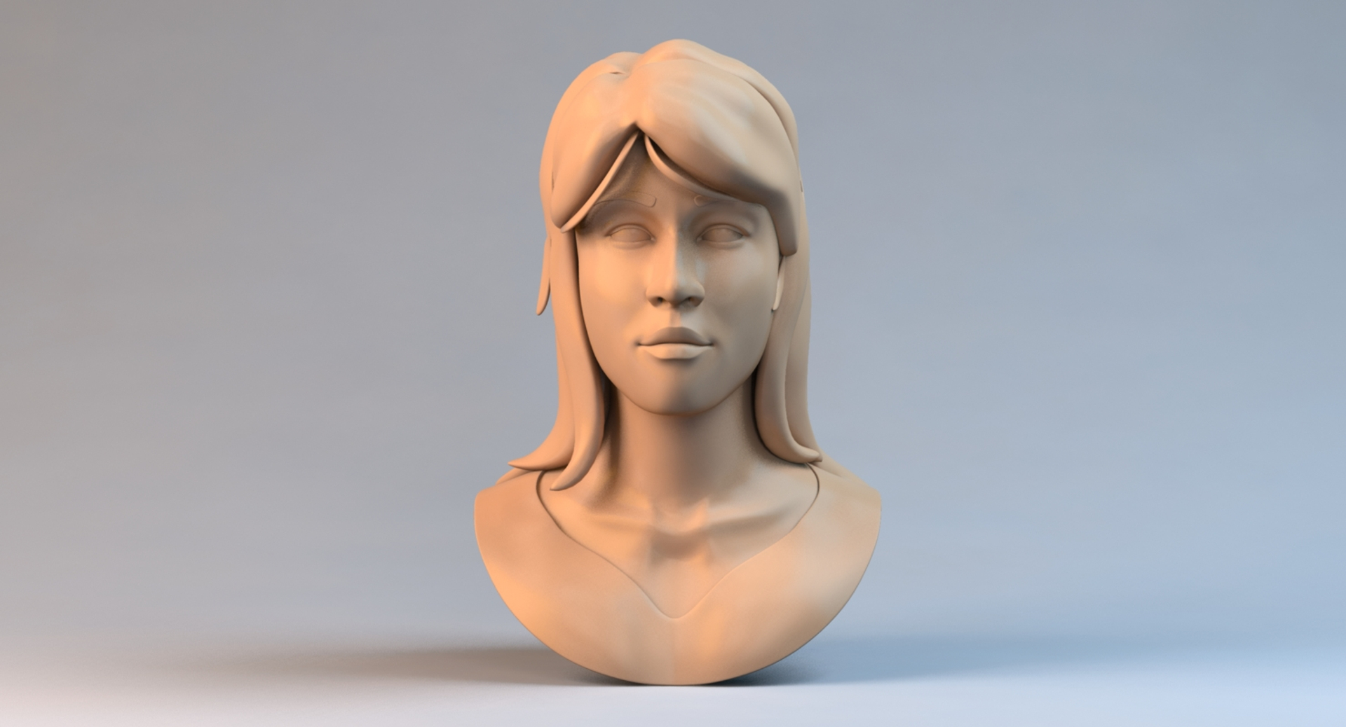 Female Face 3d Model