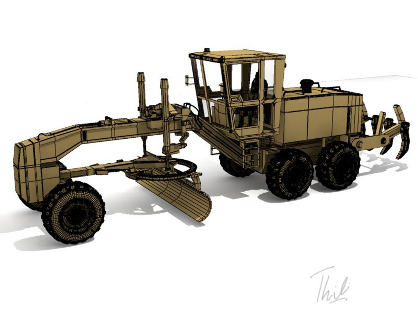 3d Motor Grader Model