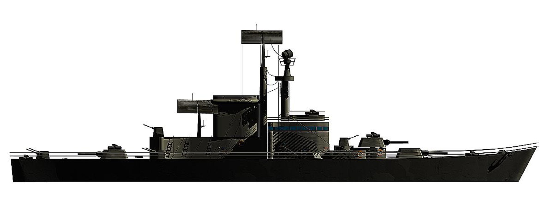 Uss Des Moines 3d Model