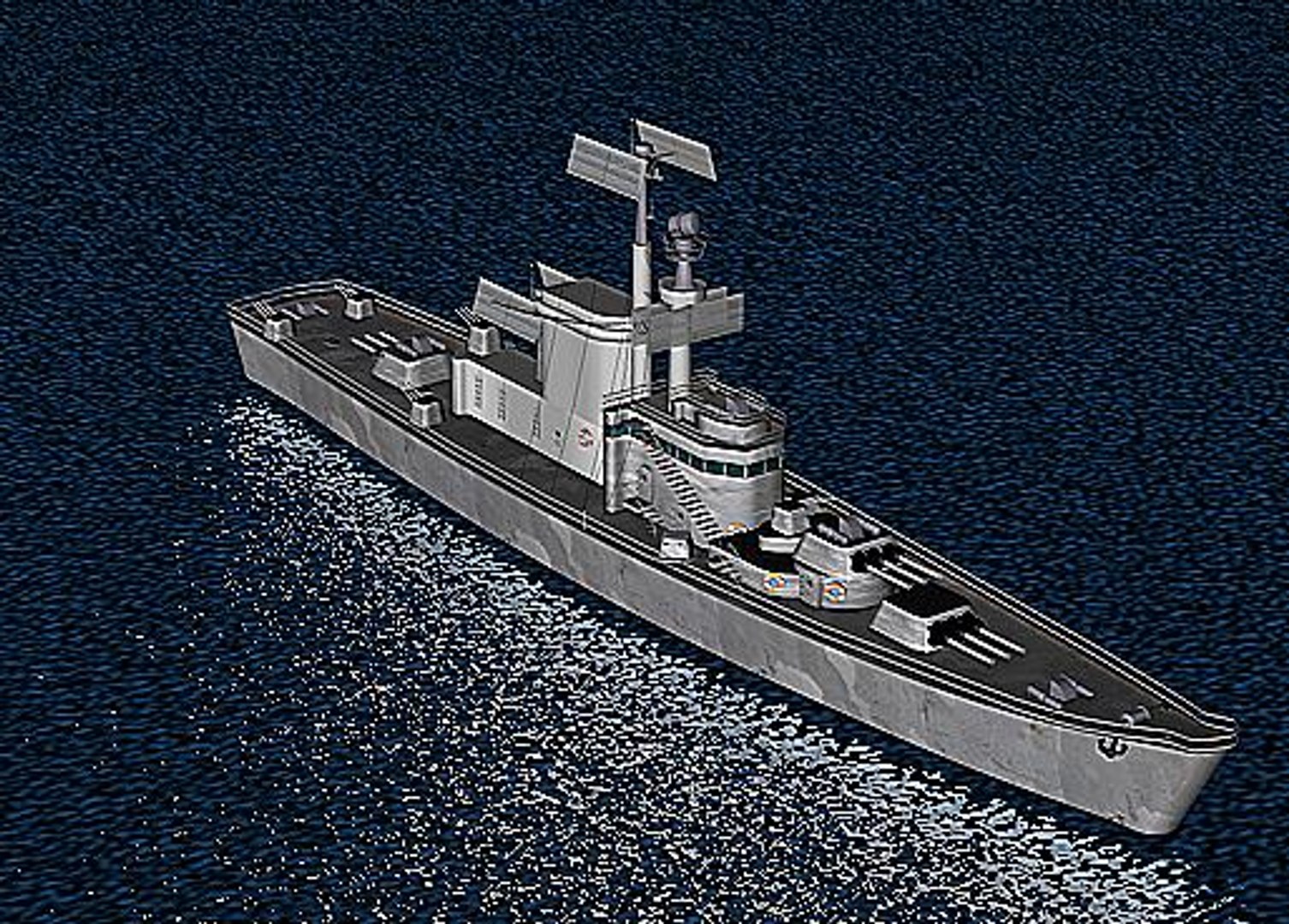 Uss Des Moines 3d Model