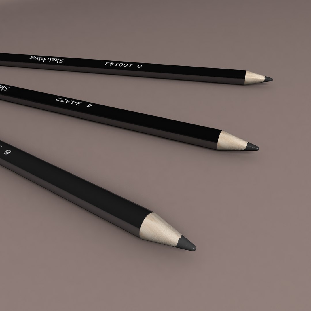 3D Drawing Pencils 3 Watersoluble - TurboSquid 1200940
