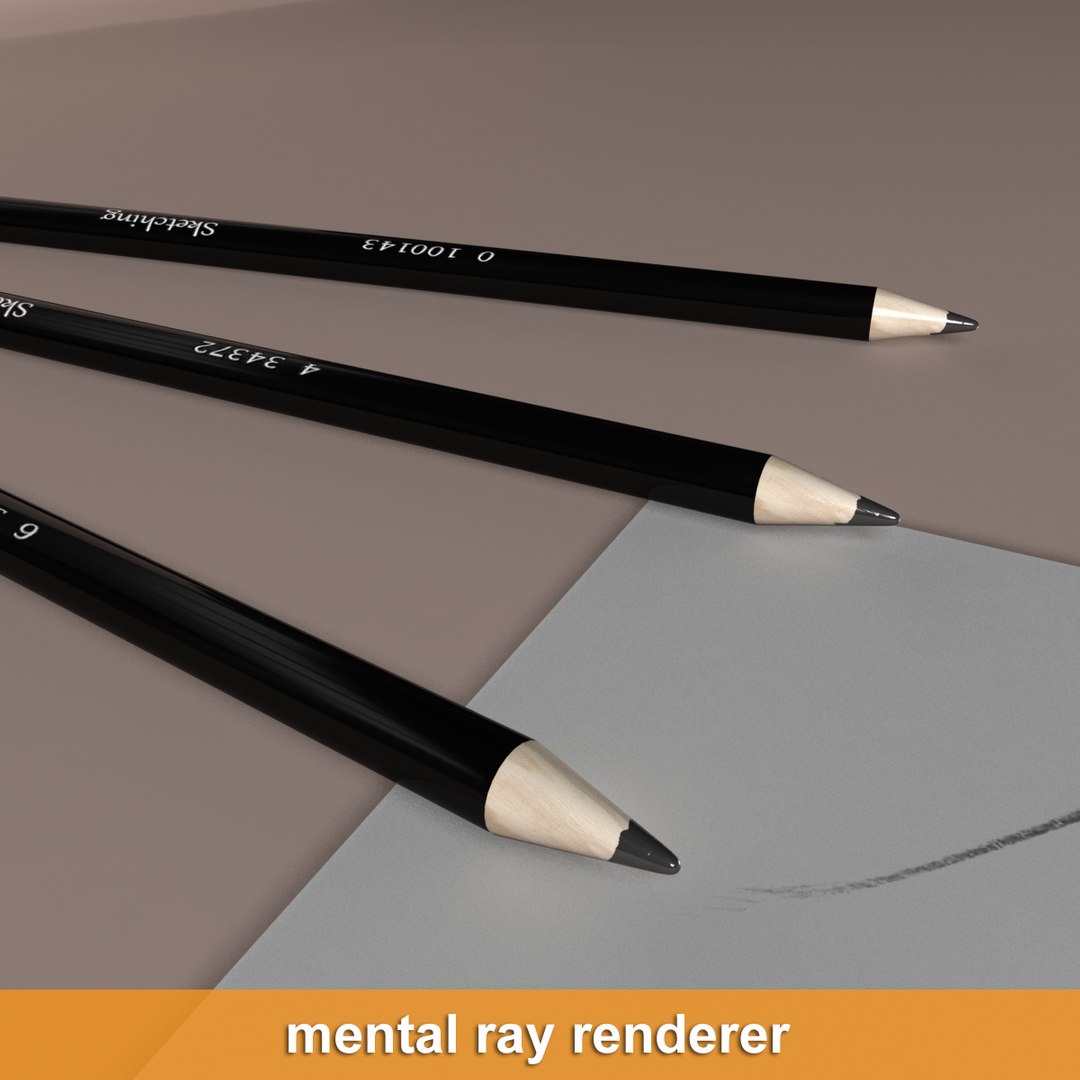 3D Drawing Pencils 3 Watersoluble - TurboSquid 1200940
