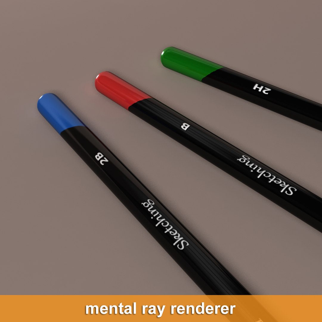 3D Drawing Pencils 3 Watersoluble - TurboSquid 1200940