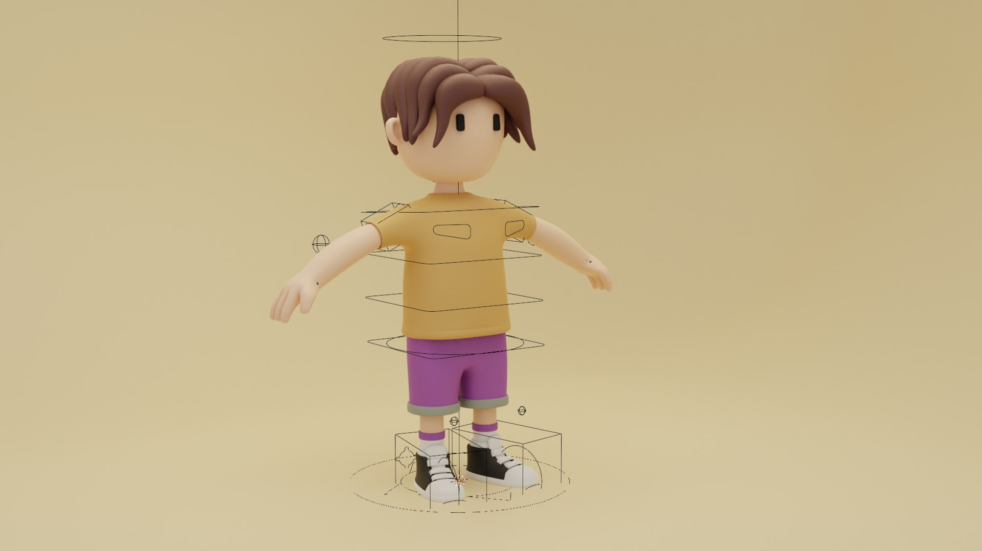 Toon Style Kid Rigged Character 3D Model - TurboSquid 2080216