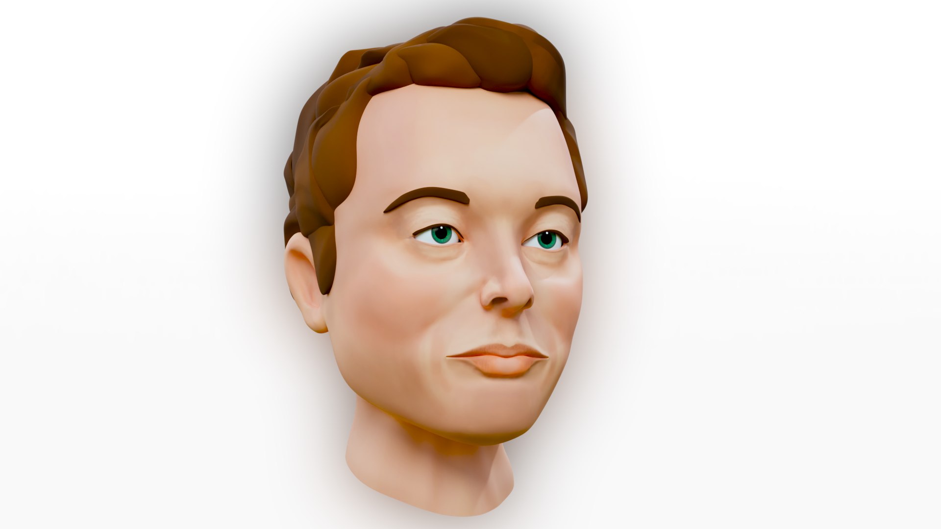 3D Model Elon Musk - Cartoon Character Head - TurboSquid 1974171