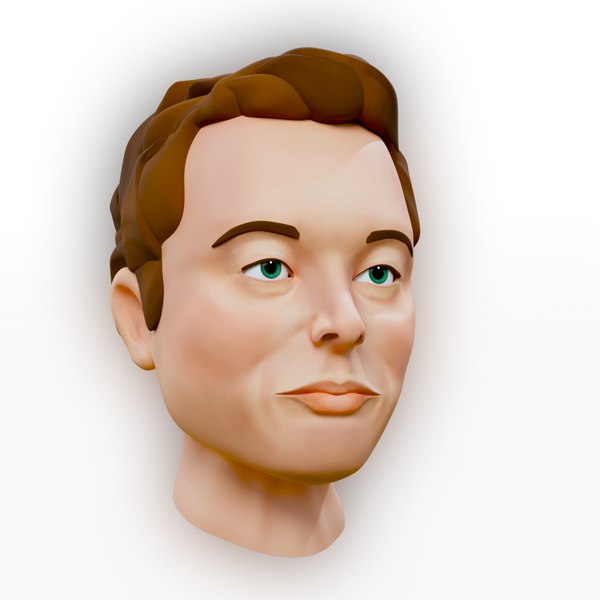 modelo 3d Elon Musk - Cabeza de personaje de dibujos animados ...