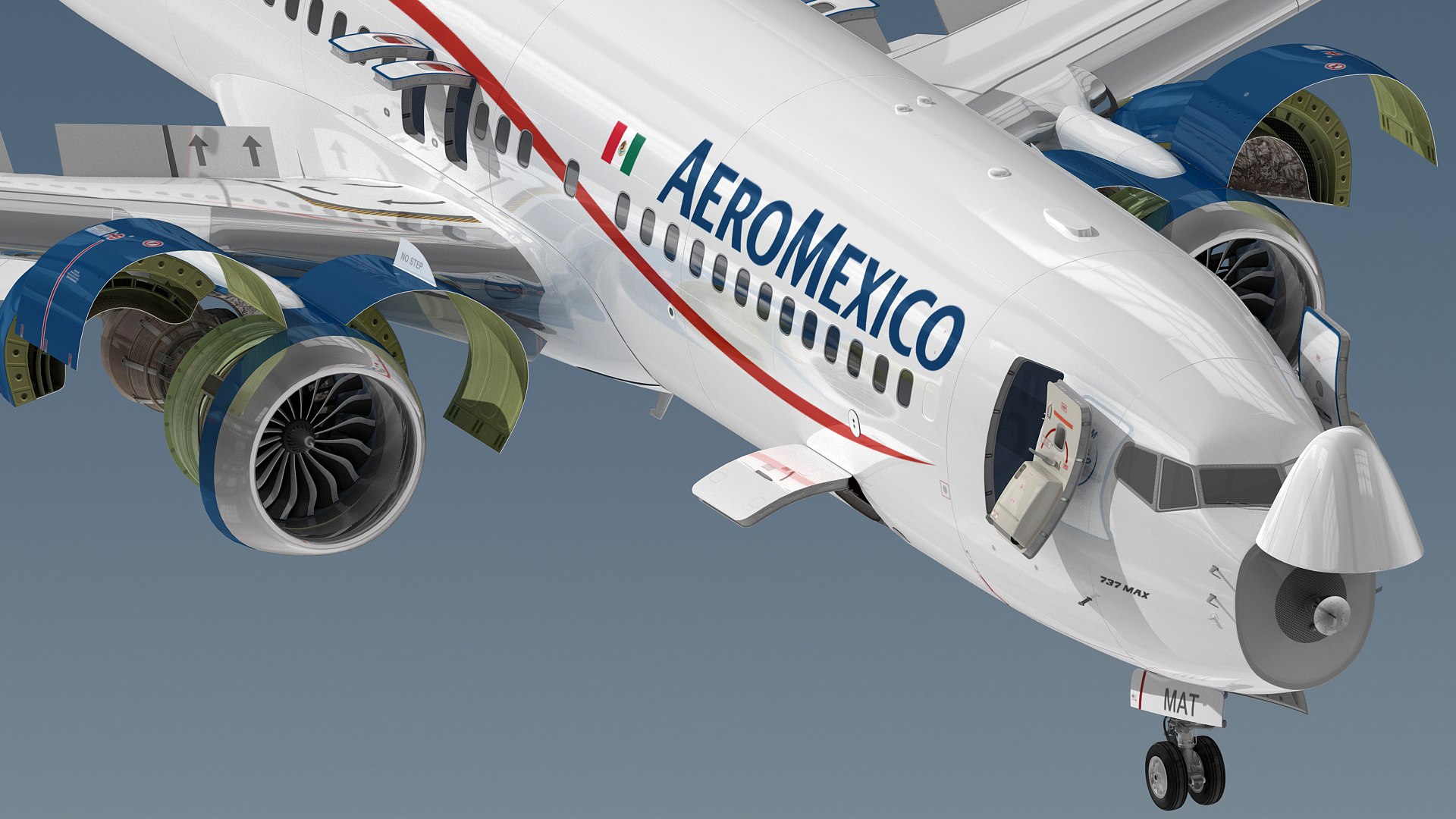 3D Boeing 737-8 MAX Aeromexico - TurboSquid 1988878
