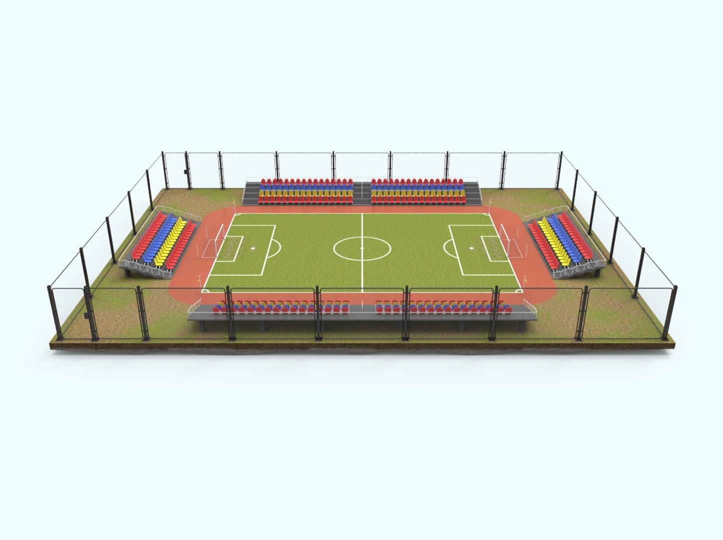 3D Stadium Ball Football Model - TurboSquid 1507800