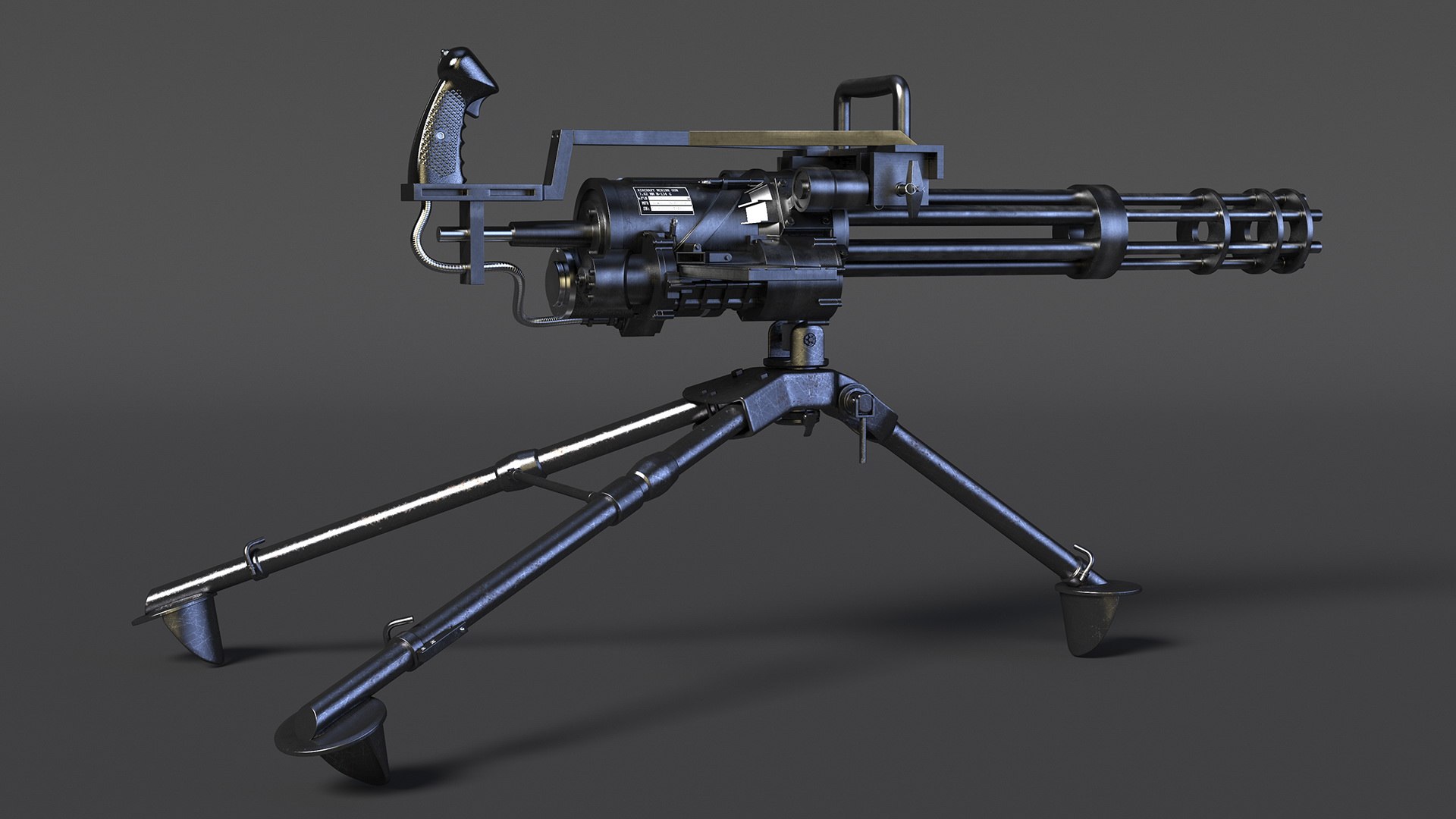 Minigun With Tripod 3D - TurboSquid 2250524