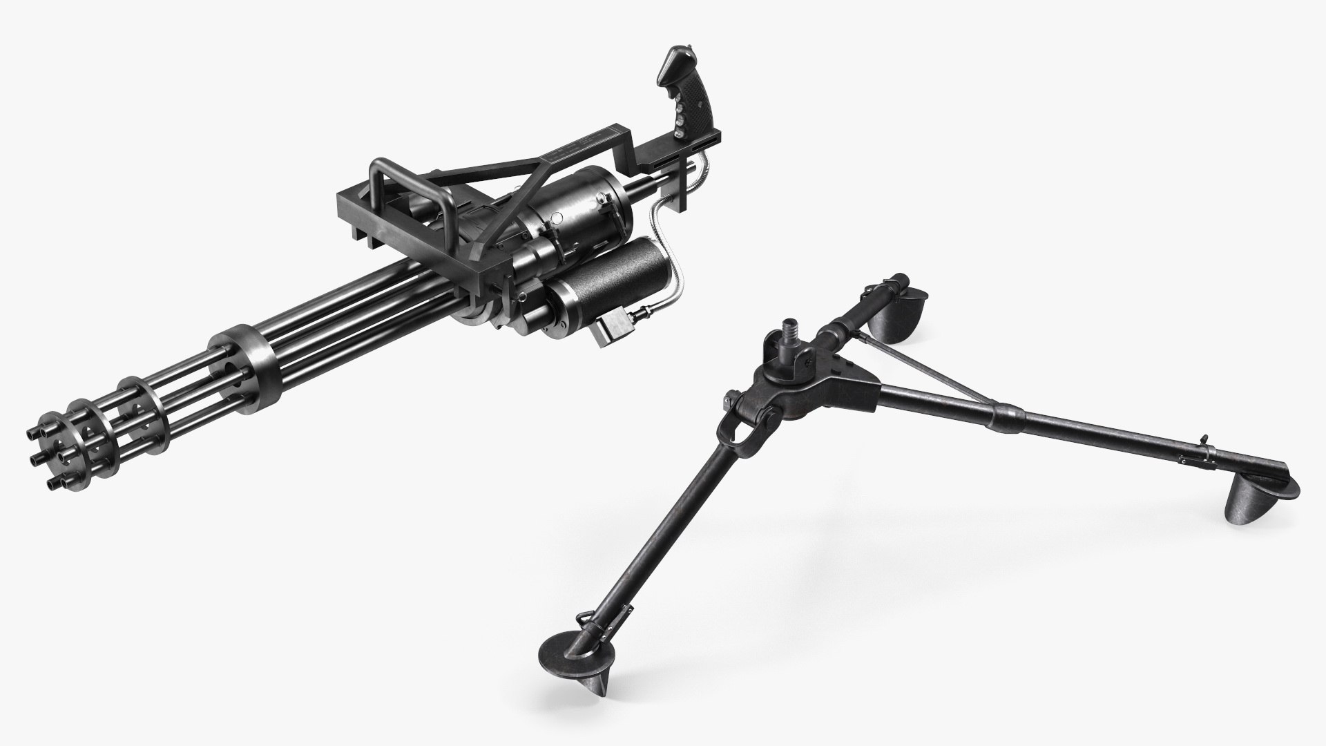 Minigun With Tripod 3D - TurboSquid 2250524