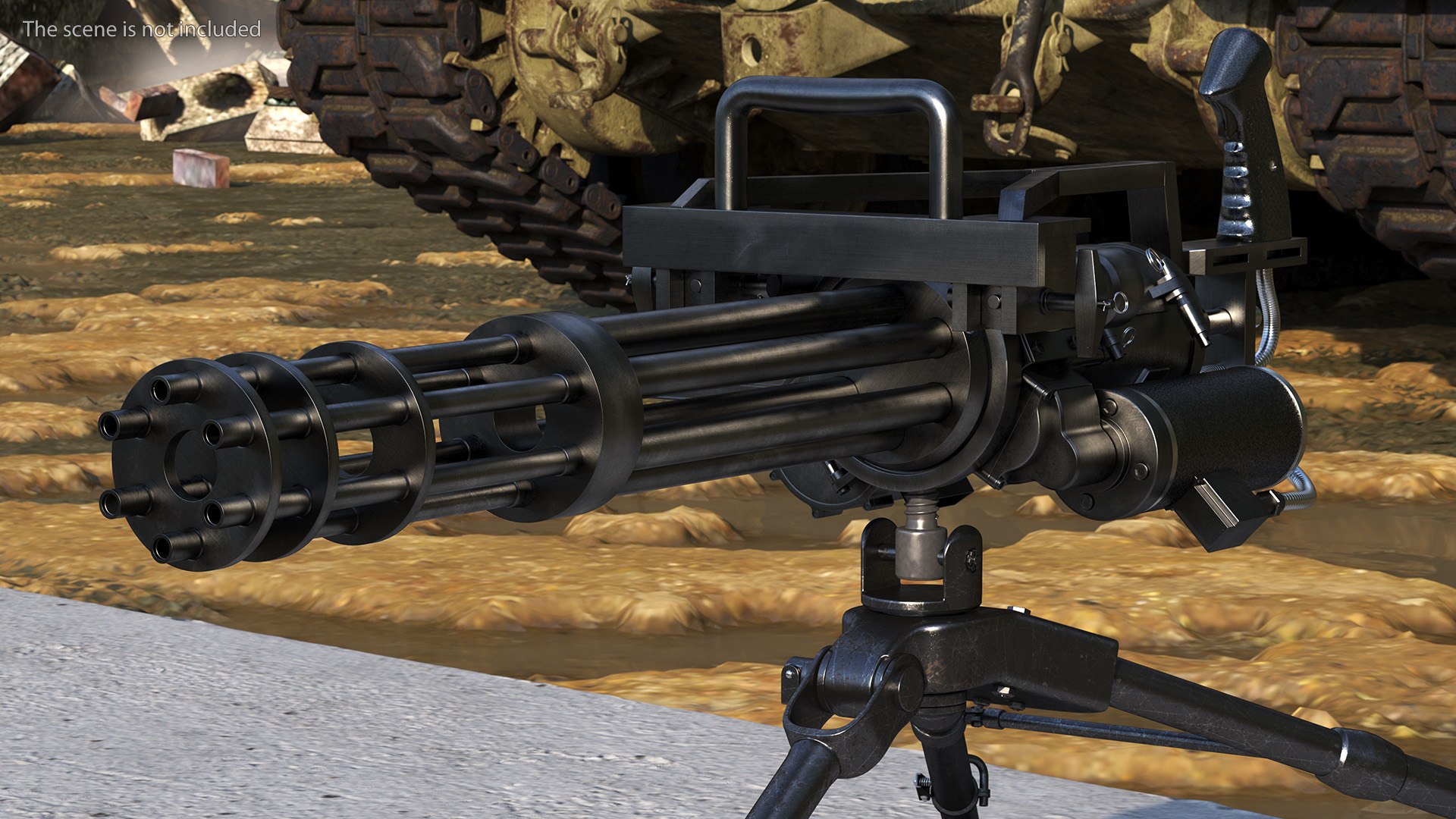 Minigun With Tripod 3D - TurboSquid 2250524