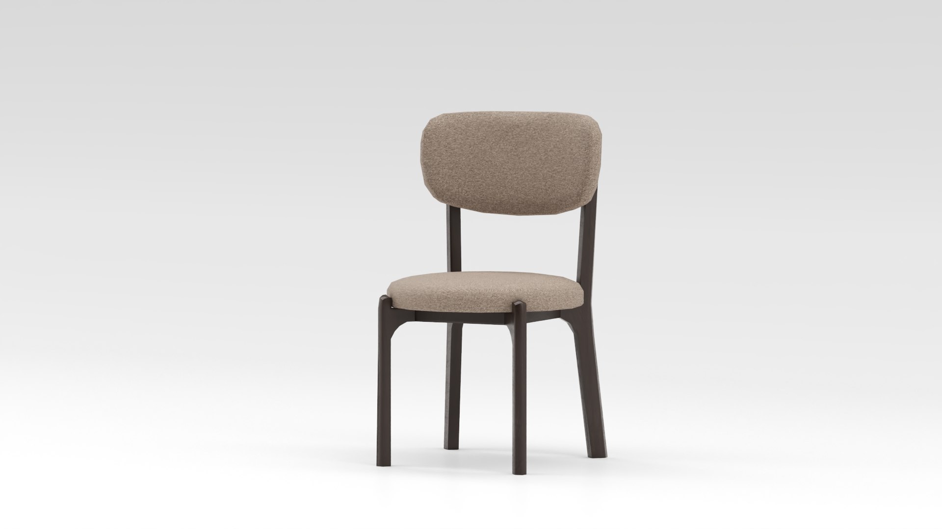 3D Dining Chair With Upholstered Seat - Game Ready Low Poly ...