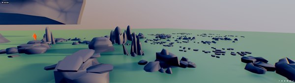 modèle 3D de pack de roches et de pierres à faible environnement poly ...