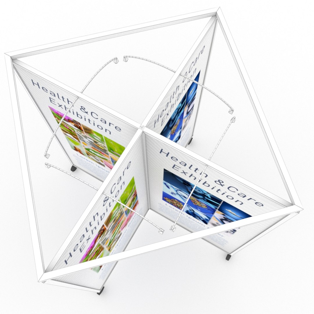 Collapsible Movable Exhibition Panel 3D Model - TurboSquid 1334778