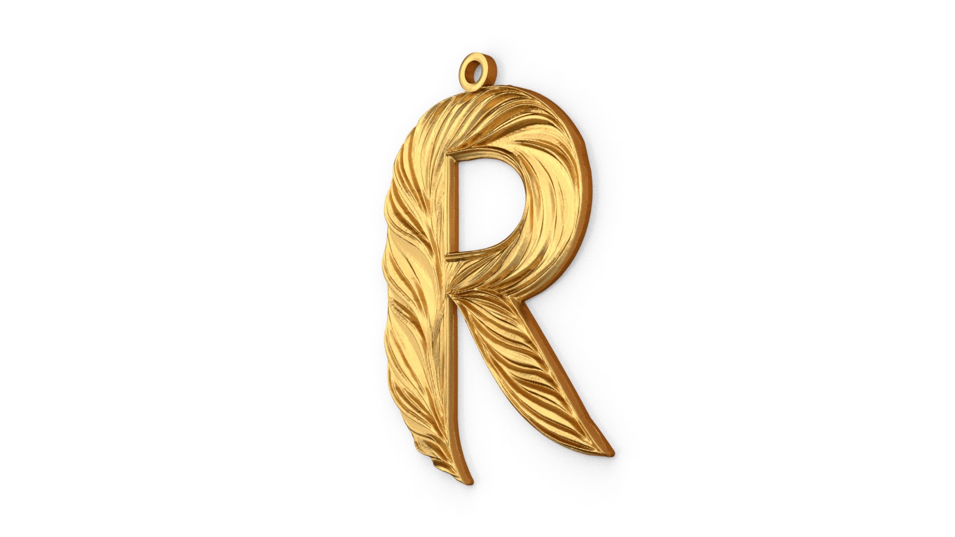 3D Alphabet Letter R Pendant - TurboSquid 2254492