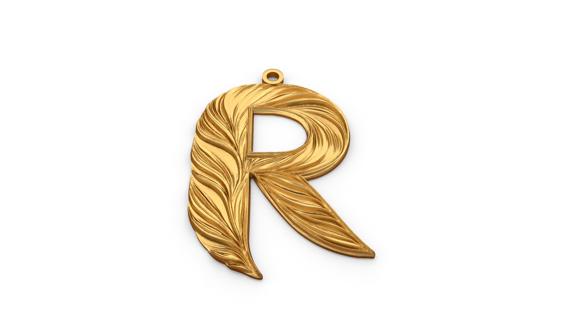 3D Alphabet Letter R Pendant - TurboSquid 2254492