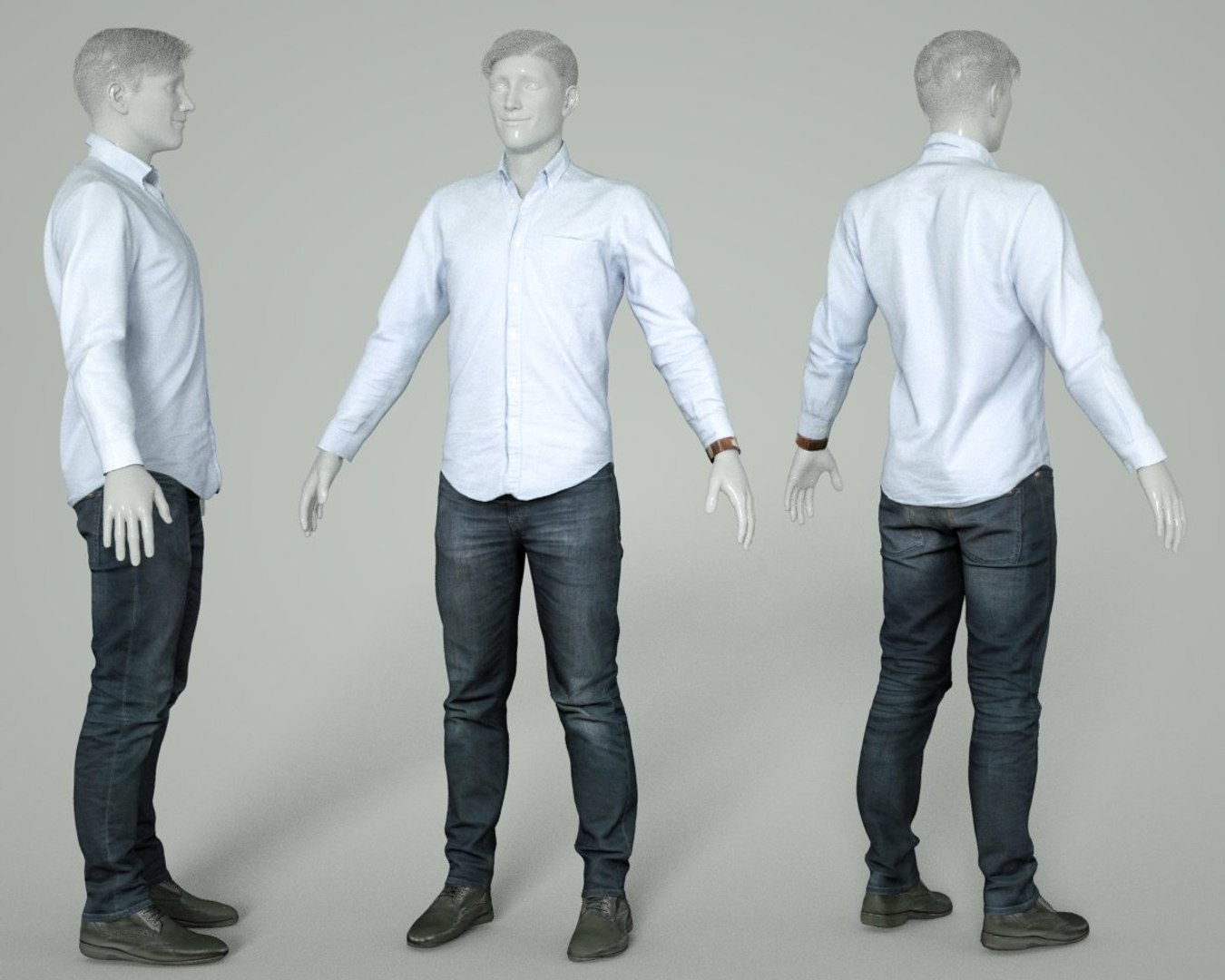 Male Clothing Outfit 3D Model - TurboSquid 1329805
