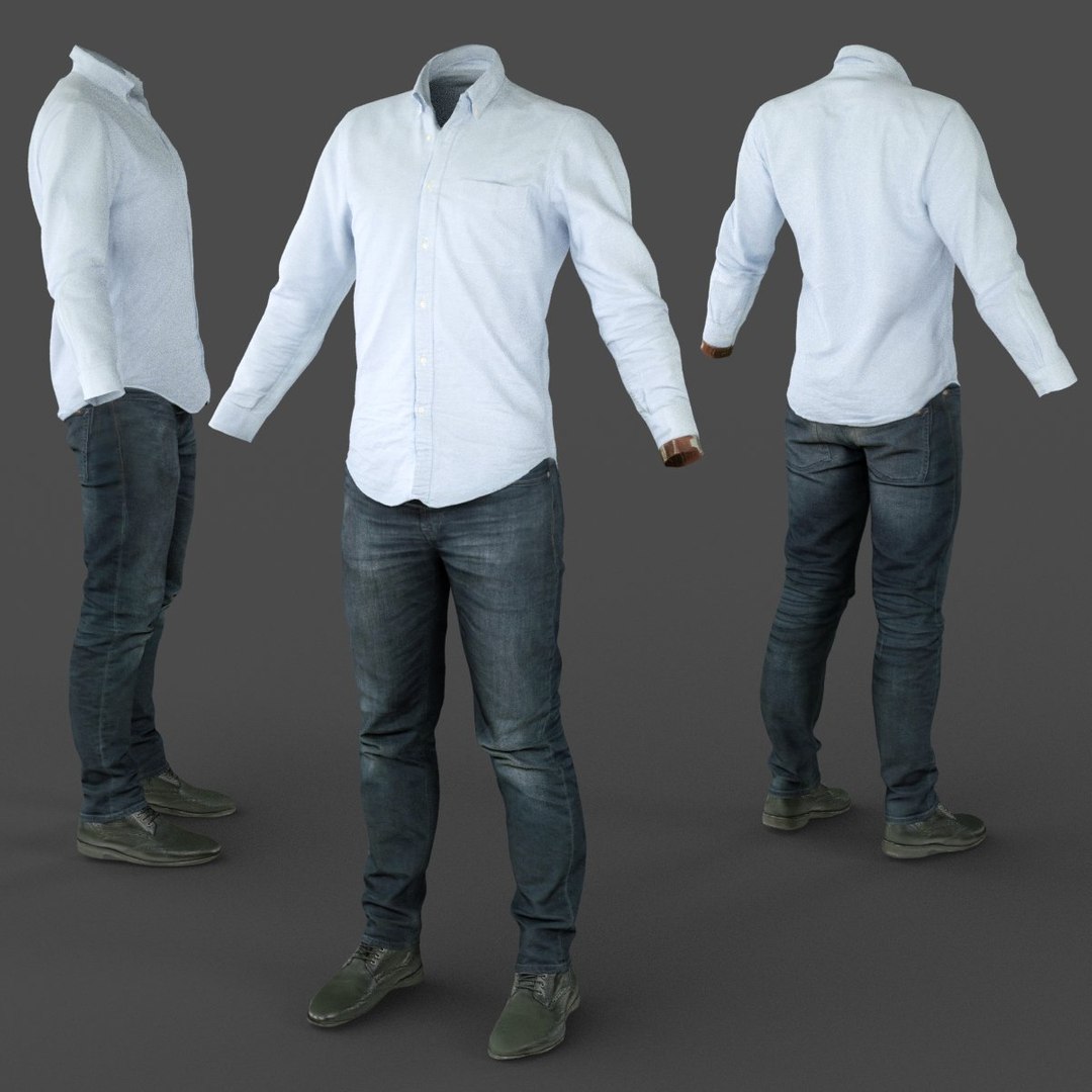 Male Clothing Outfit 3D Model - TurboSquid 1329805