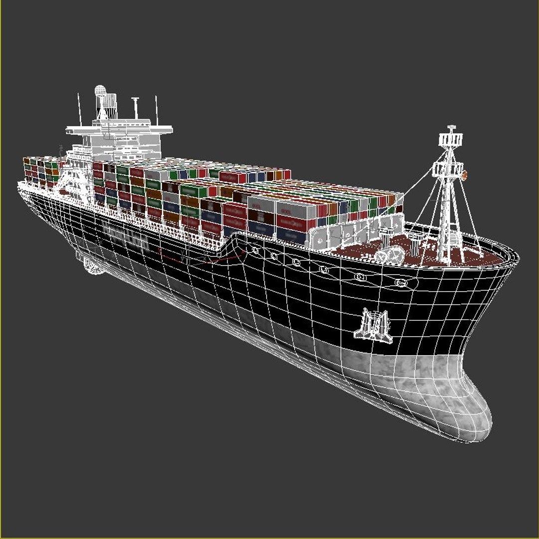 3D Container Ship Model - TurboSquid 1159396