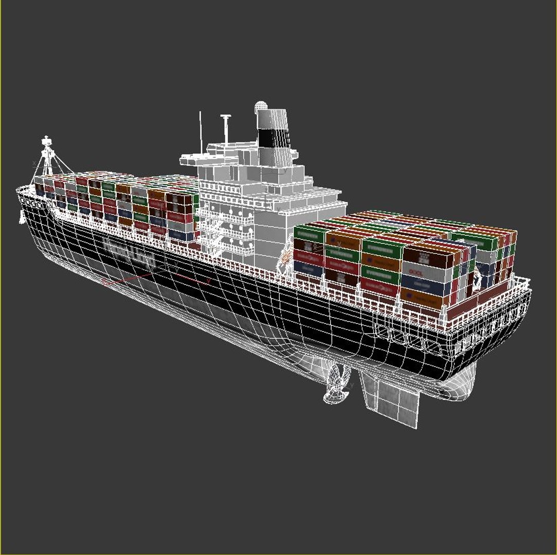 3D Container Ship Model - TurboSquid 1159396