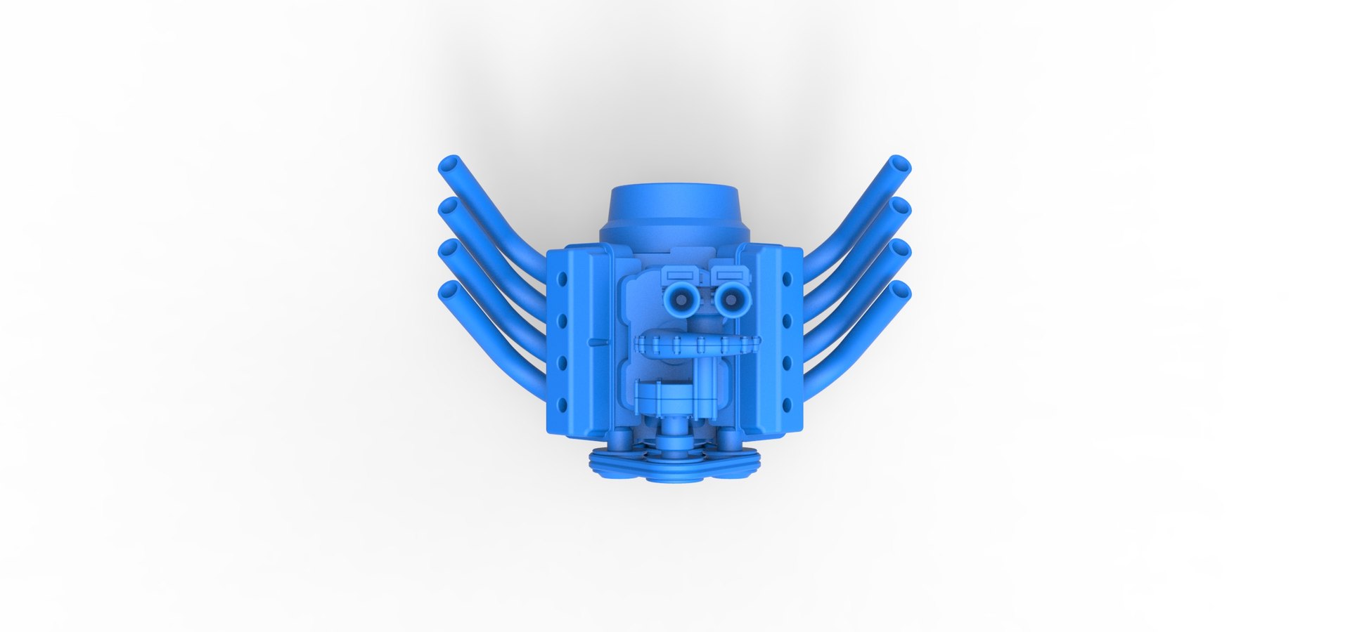 3D Diecast Engine V8 With Centrifugal Blower Version 2 Scale 1 To 25 ...