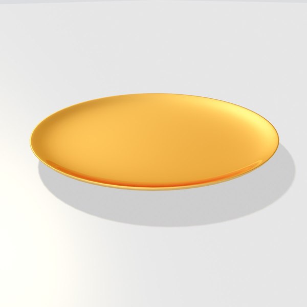 plate gold 3d 3ds